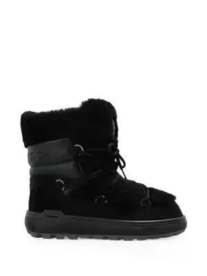 Bogner Chamonix Shearling-trim Leather Snow Boots - Black