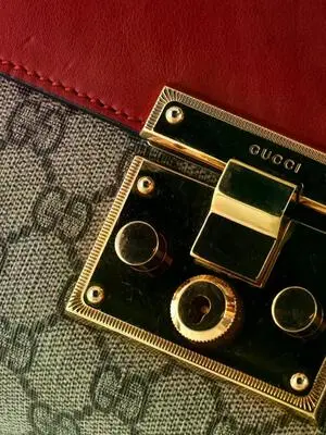 Gucci Padlock Gg Coated Canvas And Leather Medium Shoulder Bag