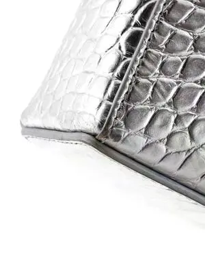 Givenchy Cut Out Crocodile Embossed Leather Small Shoulder Bag