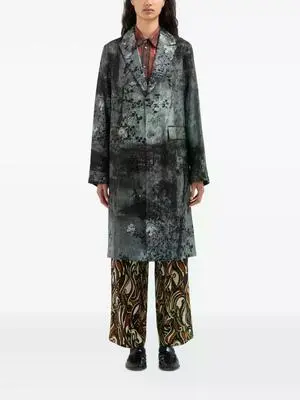 PIERRE-LOUIS MASCIA Floral-motif Notched-lapel Coat