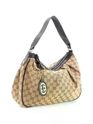 Gucci Sukey Gg Canvas With Leather Medium Hobo Bag