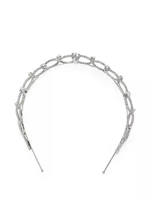 JENNIFER BEHR Charlene Crystal-embellished Tiara - Silver