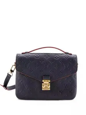 LOUIS VUITTON Pochette Metis Monogram Empreinte Leather Crossbody Bag - Blue