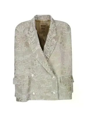 UMA WANG Crossword Floral-jacquard Blazer