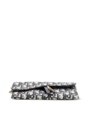 Dior Oblique Canvas Saddle Chain Wallet