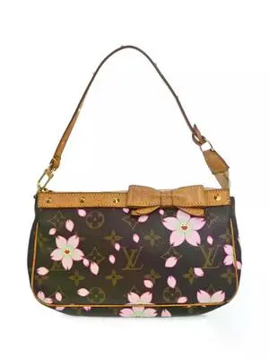 LOUIS VUITTON X Takashi Murakami 2003 Cherry Blossom Monogram Pochette Accessoires Clutch Bag - Brown