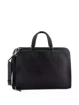 Prada Saffiano Leather Travel Briefcase - Black