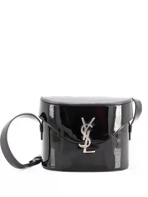 Saint Laurent June Box Bag Patent Shoulder Bag - Black