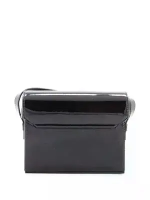 Saint Laurent June Box Bag Patent Shoulder Bag - Black