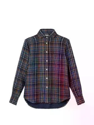 Hartford Paul Double-faced Checked Flannel Shirt - Brown