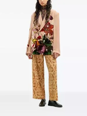 PIERRE-LOUIS MASCIA Damask-pattern Wool Trousers