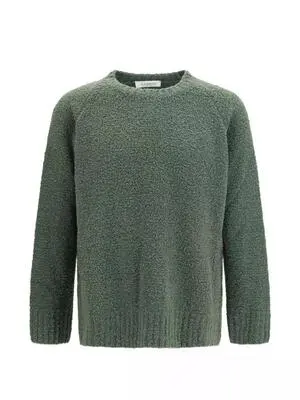 LANEUS Raglan-sleeve Bouclé Sweater - Green