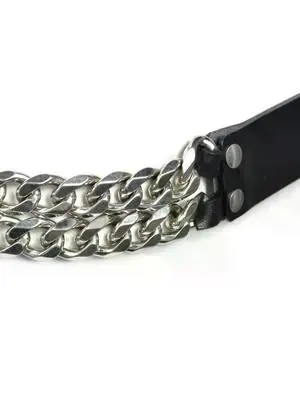 FILTH Chain-link Leather Belt
