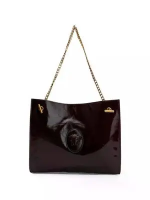 Versace Medusa Embellishment Chain-strap Tote Bag - Brown
