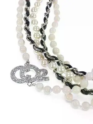 DOUBLET Co2 Stand Crystal-embellished Layered Necklace