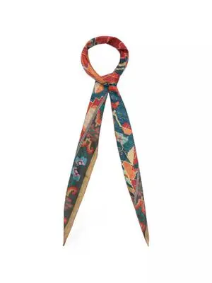 PIERRE-LOUIS MASCIA Aloeuw Floral-print Scarf - Blue