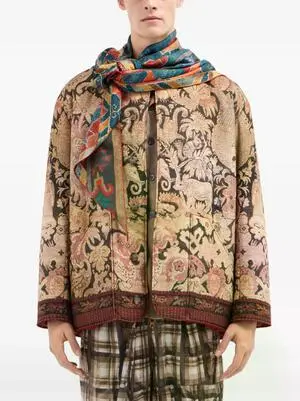 PIERRE-LOUIS MASCIA Aloeuw Floral-print Scarf - Blue
