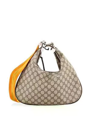 Gucci Attache Gg Coated Canvas Hobo Bag - Brown
