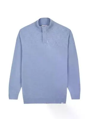 NOWADAYS Button-fastening High-neck Sweater - Blue