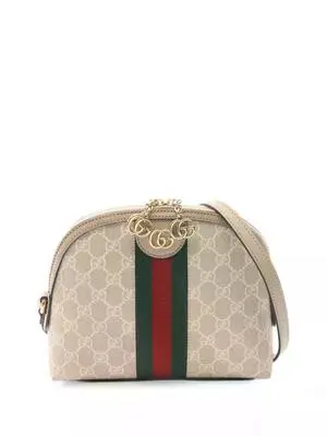 Gucci Small Gg Supreme Web Ophidia Dome Crossbody Bag