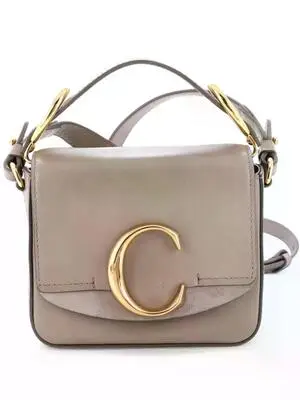 Chloé C Flap Bag Leather Mini Crossbody Bag