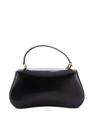 Celine Lola Triomphe Top Handle Satchel In Leather - Black