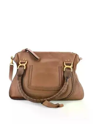 Chloé Marcie Leather Satchel - Brown