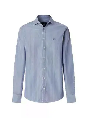 HACKETT LONDON Stripe Long-sleeve Cotton Shirt - Blue
