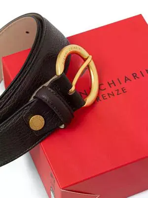 GIANNI CHIARINI Grained Leather Belt - Brown