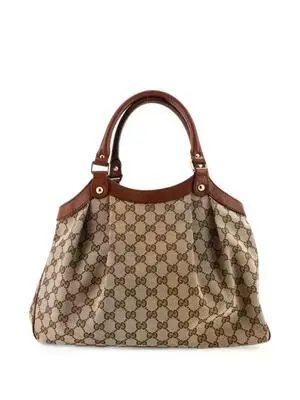 Gucci Sukey Gg Canvas With Leather Medium Tote Bag