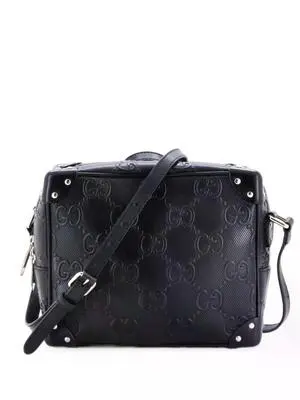 Gucci Gg Embossed Perforated Leather Crossbody Bag