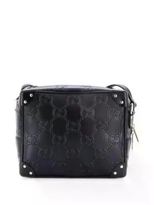 Gucci Gg Embossed Perforated Leather Crossbody Bag