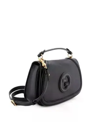 Gucci Blondie Leather Top Handle Shoulder Bag - Black
