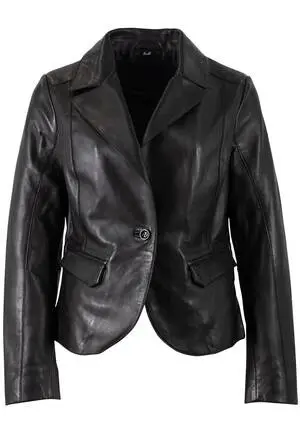 Mauritius Leather Blazer Jacket Megan