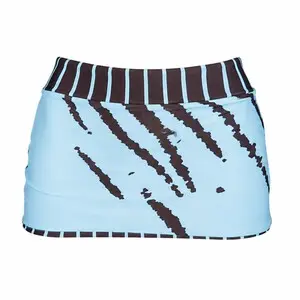 BELLETAGE SWIMWEAR Fierce Tide Reversible Skirt - Blue/brown