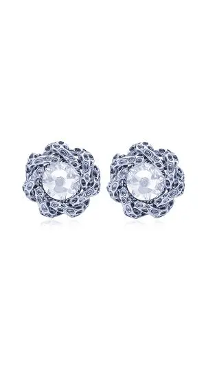 BAYEMEYC Noctavia Chunky Stud Earrings - Silver