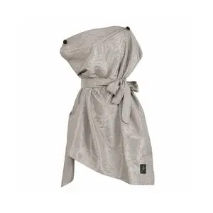 STUART TREVOR Crinkle Taffeta Pirate Dress - Silver
