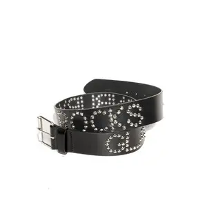 STUART TREVOR Glastonbury Rocks Studded Leather Belt - Black