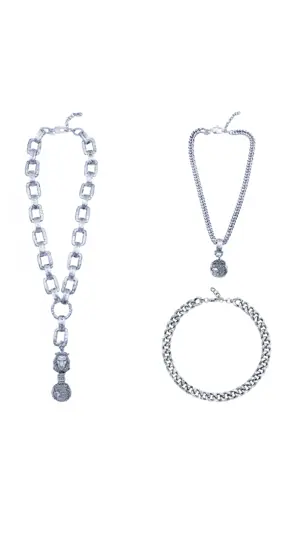 BAYEMEYC Lion King Necklace Set - Silver