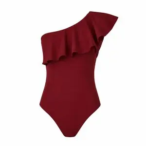 RIVE & RITUEL Aelia Bordeaux Bodysuit - Red