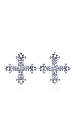 BAYEMEYC Thresh Stud Earrings - Silver