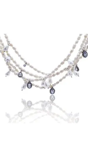 BAYEMEYC Princesa Pearl Necklace - White