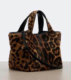 Saint Laurent Le 5 A 7 Bea Baby Calf Hair Top-handle Bag