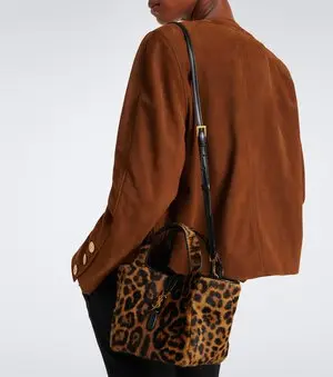Saint Laurent Le 5 A 7 Bea Baby Calf Hair Top-handle Bag