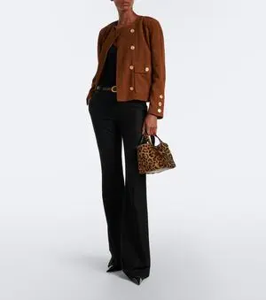Saint Laurent Le 5 A 7 Bea Baby Calf Hair Top-handle Bag