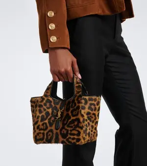 Saint Laurent Le 5 A 7 Bea Baby Calf Hair Top-handle Bag