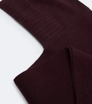 YVES SALOMON Ribbed-knit Wool And Cashmere Hood