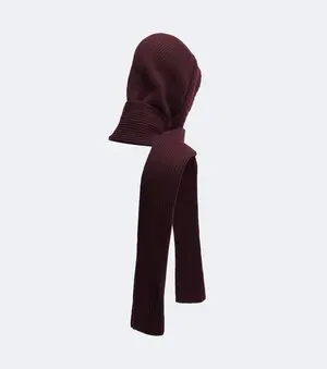 YVES SALOMON Ribbed-knit Wool And Cashmere Hood