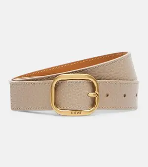 Loewe Leather Belt - Grey
