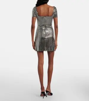 SELF-PORTRAIT Rhinestone-embellished Minidress